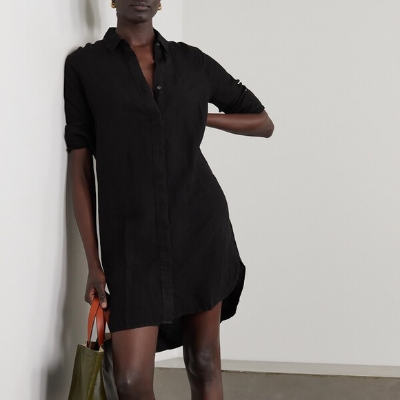 James Perse | Dresses | Standard James Perse Classic Black Shirt Dress ...